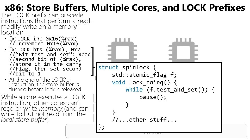 The Horrors of Memory Ordering CS 161 Lecture