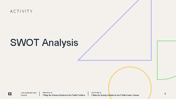 COLLABORATION MODULE 4 PHASE Fitting the Startup Solution
