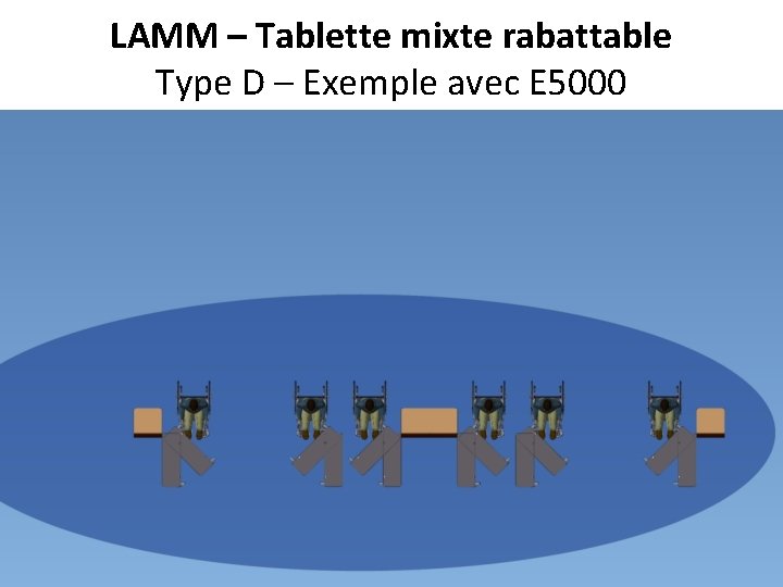 LAMM Tablette filante autoportante Type A Exemple avec