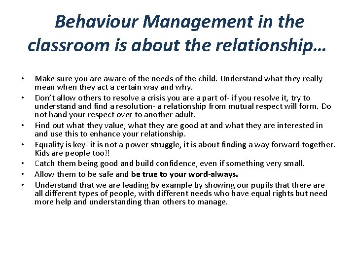 SLC Promoting Positive Relationships and Understanding Distressed Behaviour