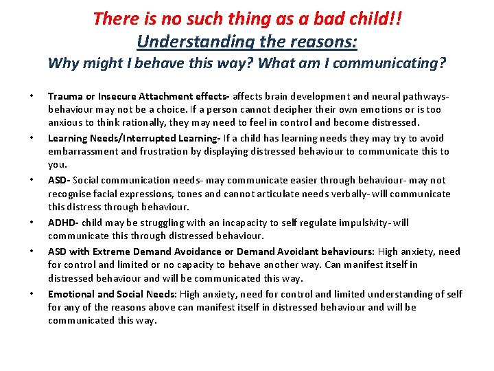 SLC Promoting Positive Relationships and Understanding Distressed Behaviour