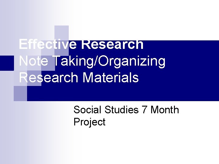Effective Research Note TakingOrganizing Research Materials Social Studies