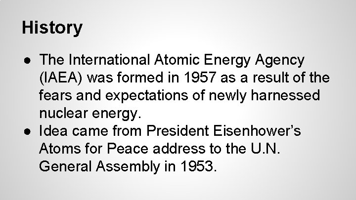 International Atomic Energy Agency Aravind History The International