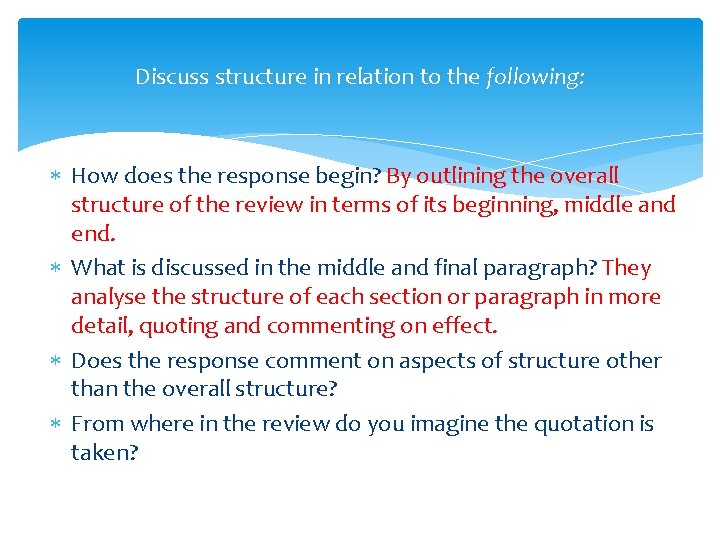 Lesson 4 Question 3 Objectives To revise what