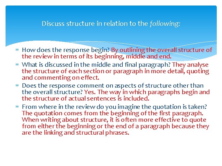 Lesson 4 Question 3 Objectives To revise what
