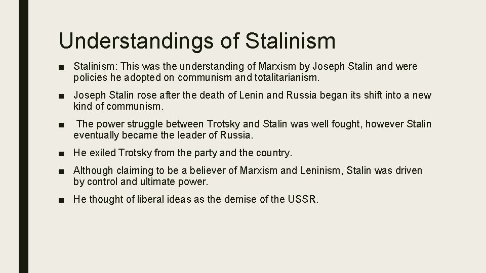 CHAPTER 7 Rejecting Liberalism Exploring Soviet Communism is