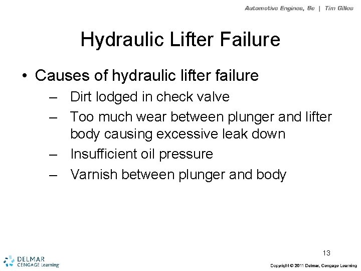 Chapter 9 Camshafts Lifters Timing Belts and Chains