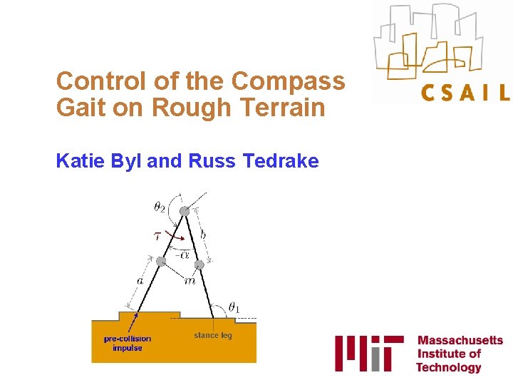 Control of the Compass Gait on Rough Terrain