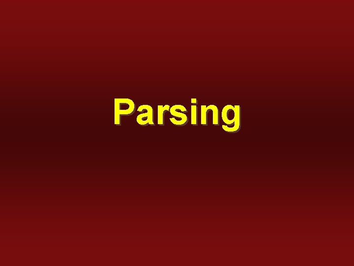 Parsing FrontEnd Parser tokens source scanner code parser