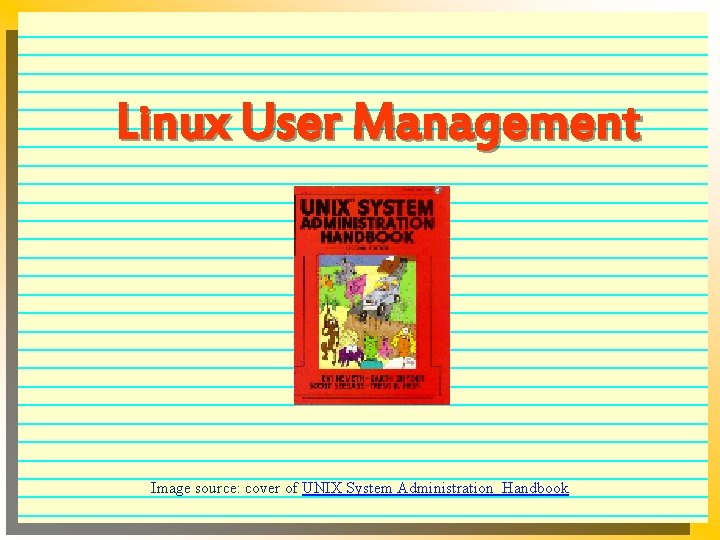 Linux User Management Image source cover of UNIX