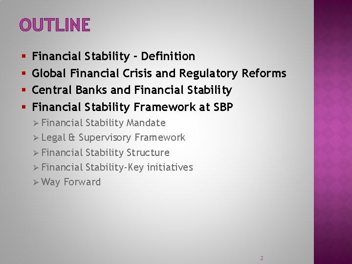 A Presentation by Executive Director Banking Supervision Group