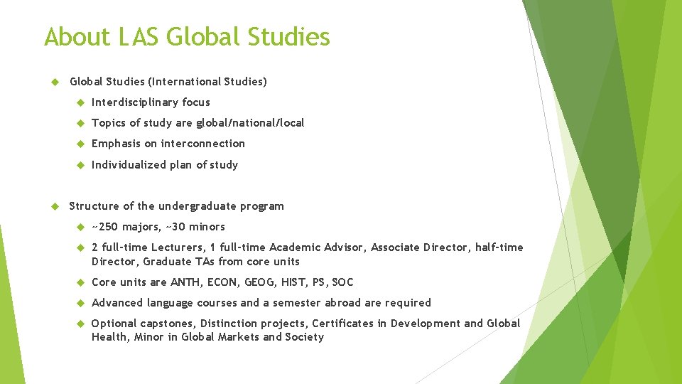 Globalizing the Curriculum Tim Wedig Ph D Interim