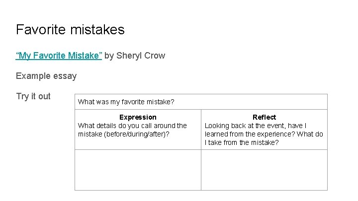 Express and Reflect Lesson Plans A Unique Approach