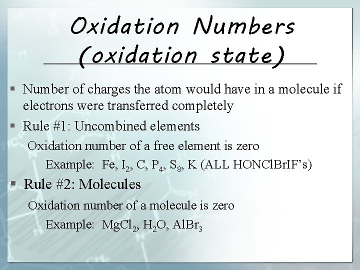 Oxidation and Reduction Chapter 20 Day 1 INTRO