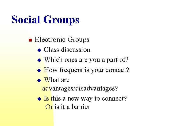 Social Groups and Formal Organizations Michael Itagaki Sociology