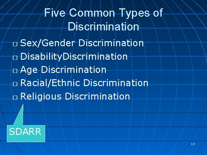 Diversity and Discrimination Vocabulary Facts and Information Diversity