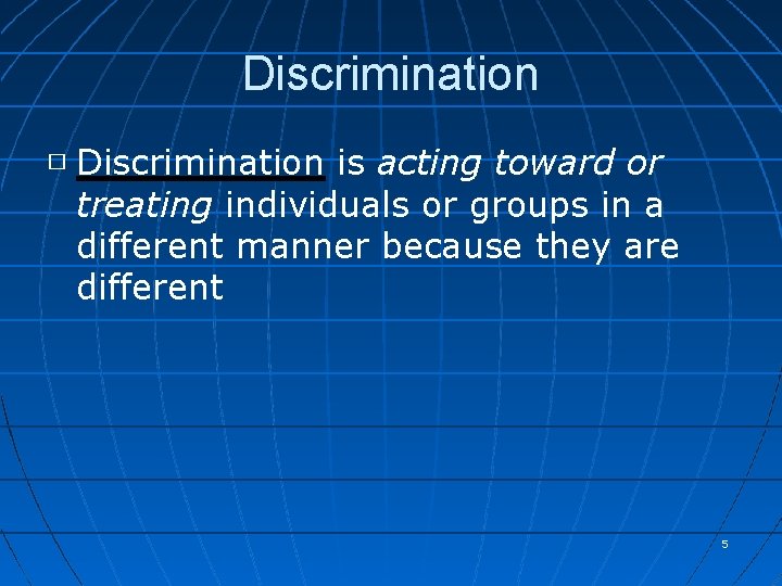Diversity and Discrimination Vocabulary Facts and Information Diversity