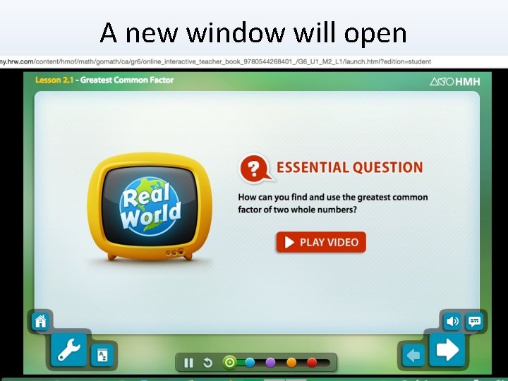MY HRW COM Navigating Help The Dashboard Click