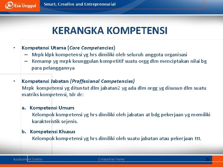 MODEL KOMPETENSI PERTEMUAN 7 Dra Sri Hastuti Handayani