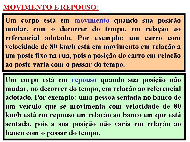 Prof Flvio FSICA AULAS 3 E 4 CONCEITOS