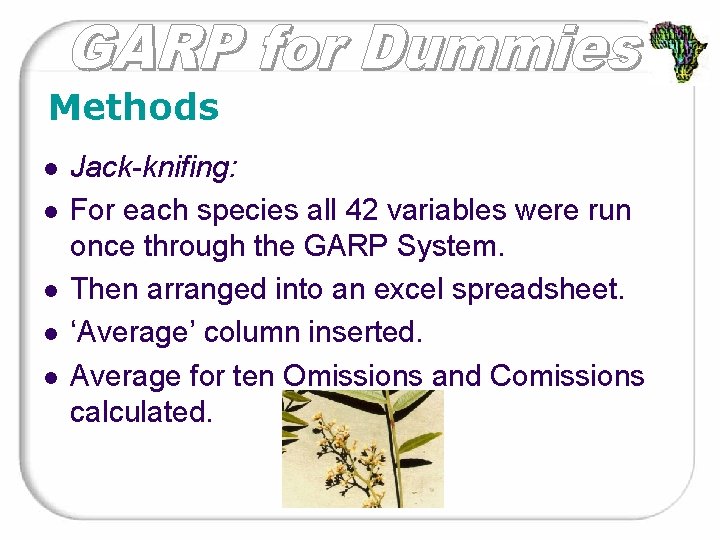Predicting invasions using the GARP System Darren Houniet