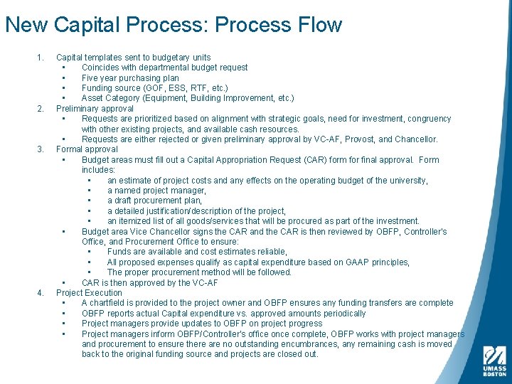 Capital Budget Process August 21 2018 What Are