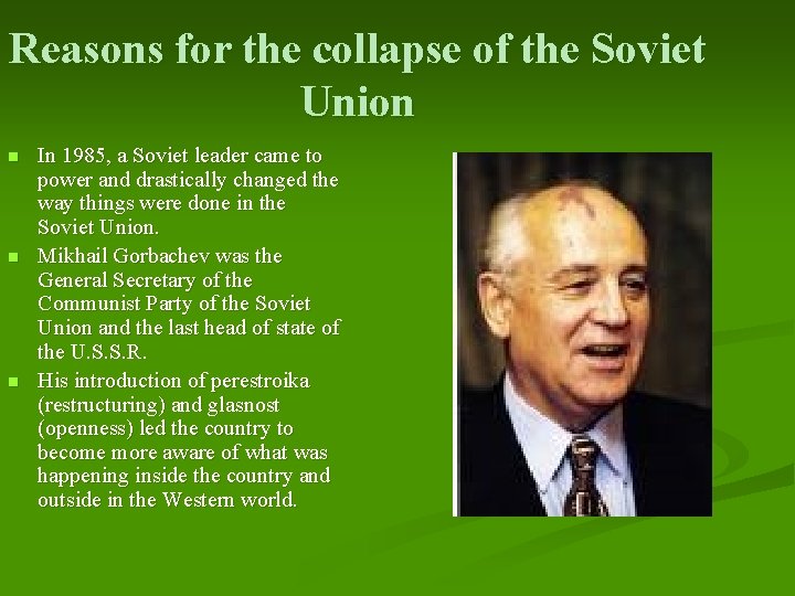 Standard 7 7 1 Reasons of the Soviet
