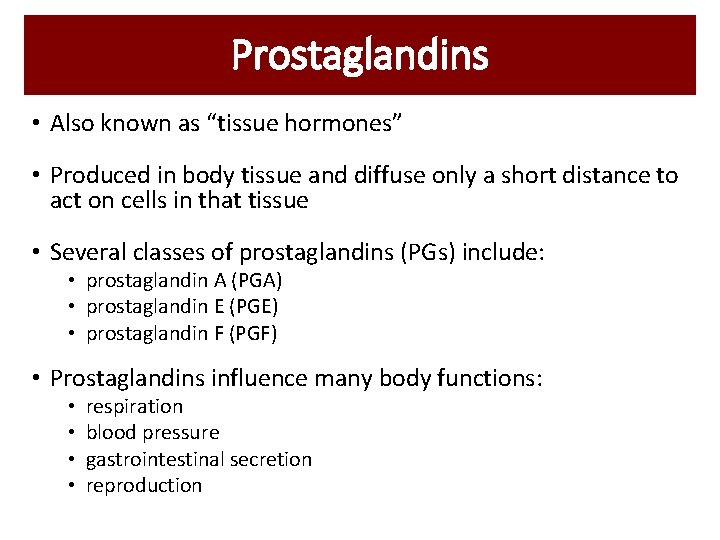 Chapter 11 The Endocrine System Objectives 1 Distinguish