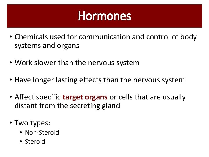 Chapter 11 The Endocrine System Objectives 1 Distinguish