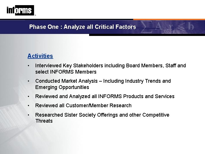 Building a Total System Marketing Model Presentation to