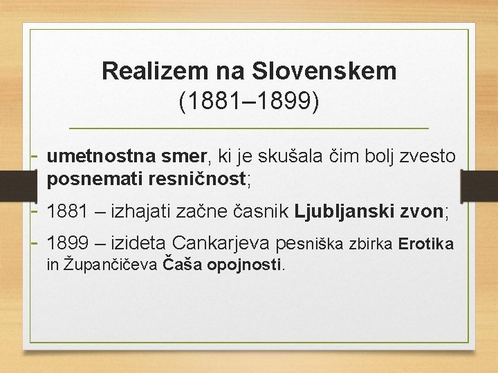 OD ROMANTIKE DO REALIZMA 1848 MARNA REVOLUCIJA 1881