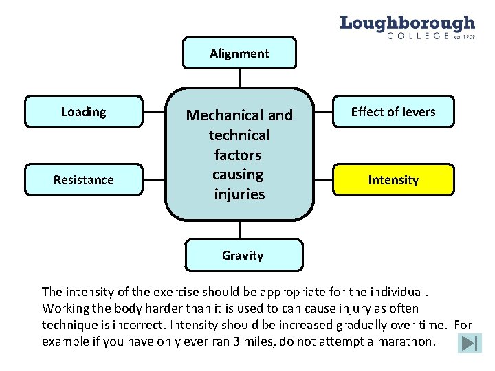 Technical and Mechanical Injuries Alignment Loading Resistance Mechanical