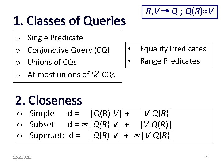 Synthesizing View Definitions from Data Aditya Parameswaran Stanford