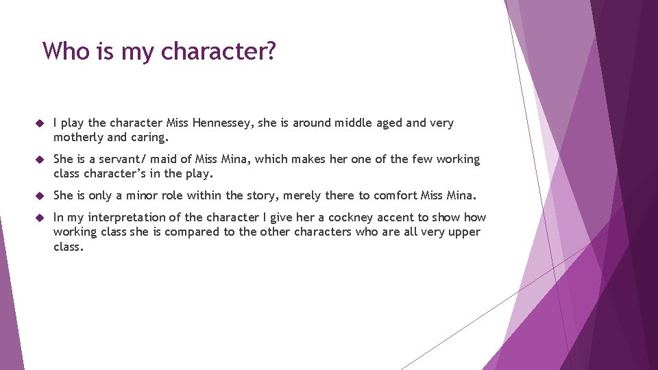 Dracula character presentation By Emily Doncaster The author