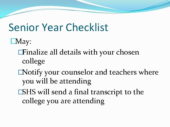 Junior Parent Night Life after SHS Senior Year