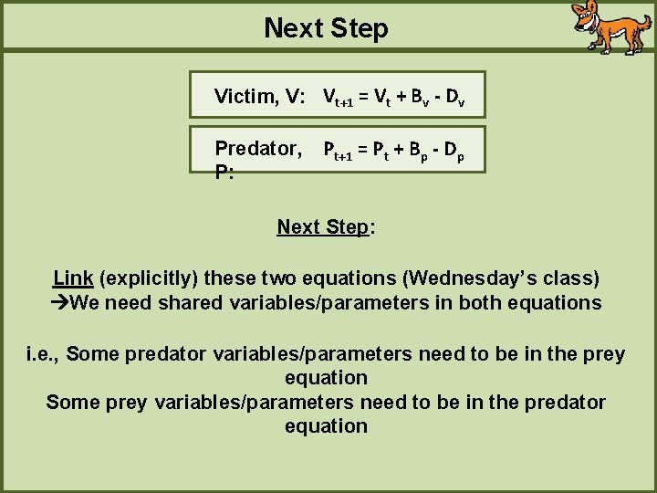 FW 364 Ecological Problem Solving Class 20 Predation