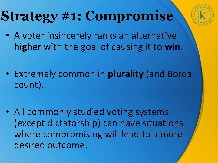 Choosing the Lesser Evil Helping Students Understand Voting