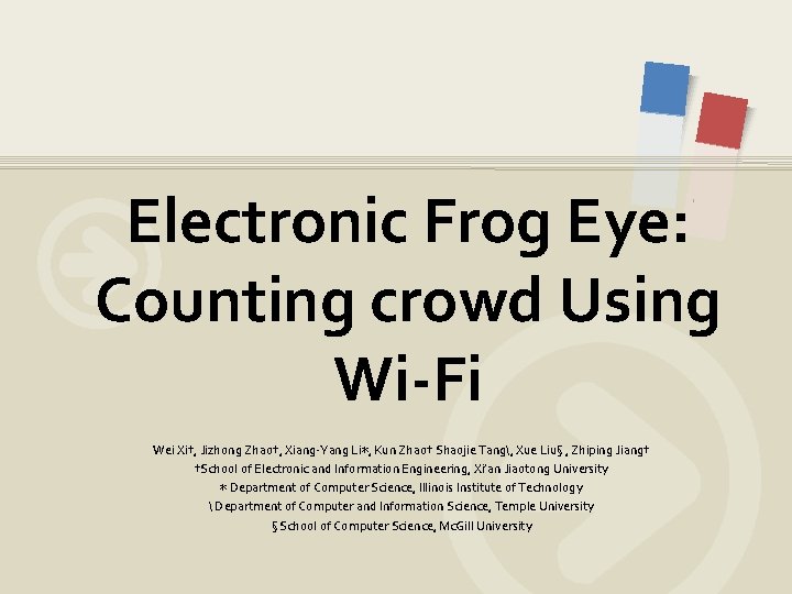 Electronic Frog Eye Counting crowd Using WiFi Wei