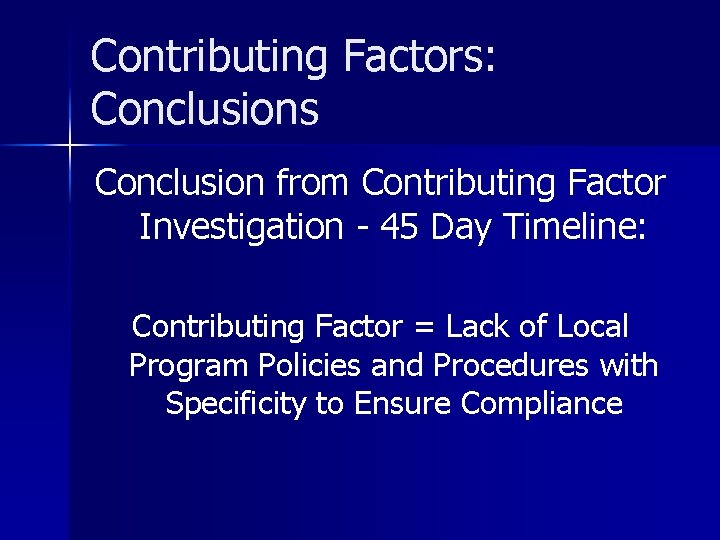 Local Contributing Factor Tool for SPPAPR Compliance Indicators