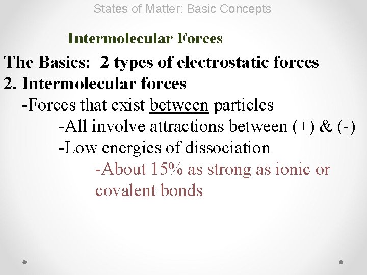 Table of Contents Chapter 13 States of Matter