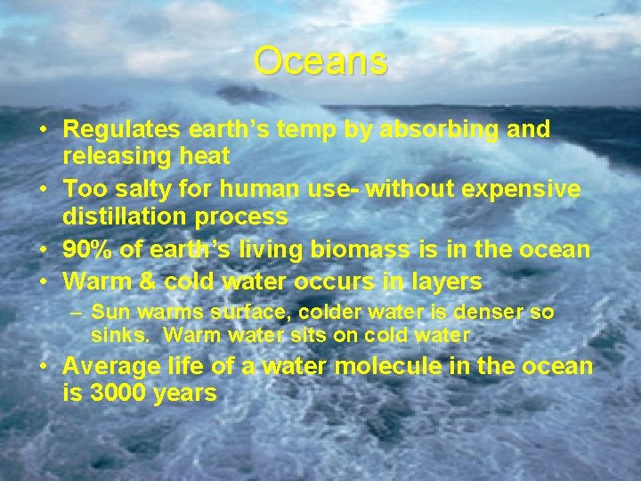 WATER USE DISTRIBUTION APES Key H 20 Characteristics