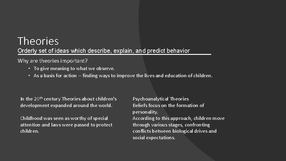 Overview of Child Development Child Development Definition Change