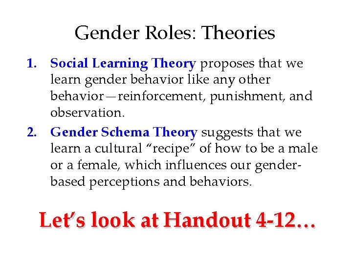 Gender Development Chapter 4 Lecture 5 Gender differences