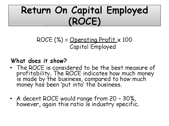 Ratio Analysis of Accounts Why do businesses use