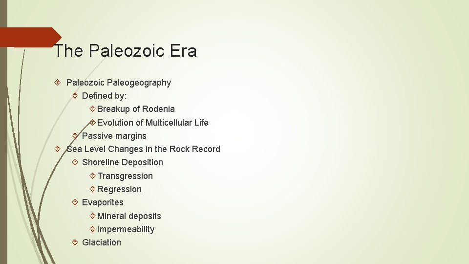 Chapter 23 The Paleozoic Mesozoic Cenozoic Eras The