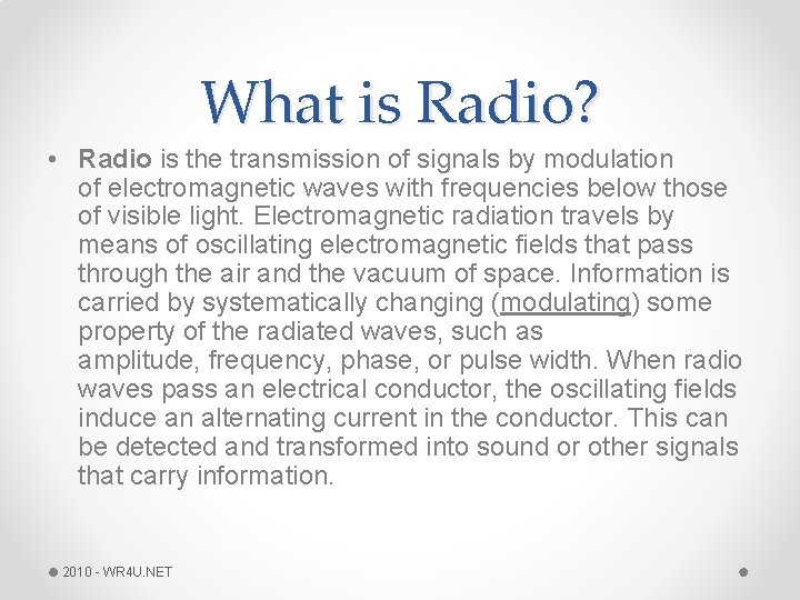 Radio Communications for CERT members CERT EMCOMM 101