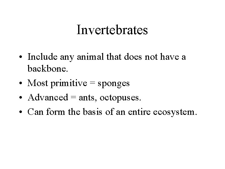 Introduction to Animals Chapter 26 General Features of