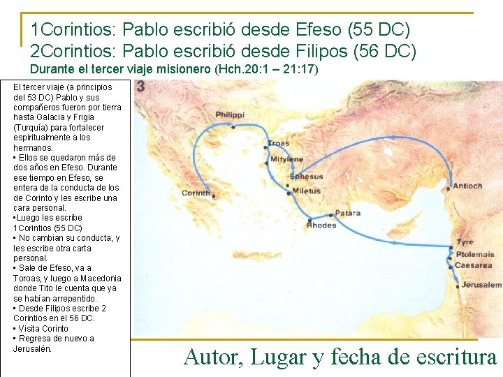 Epstolas del Apstol Pablo A los Corintios Sntesis