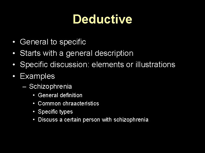 Patterns of Organization Different Ways Uses Can be