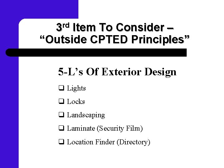 CPTED Principles Applied In Designing A Safer Building